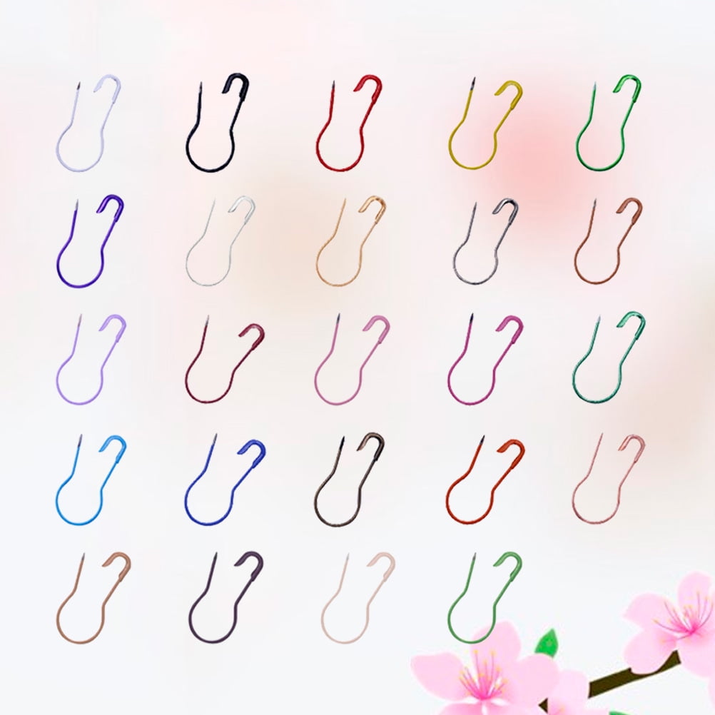 ibasenice 100Pcs Mixed Color Metal Gourd Pins Sturdy Iron Safety Pins ...