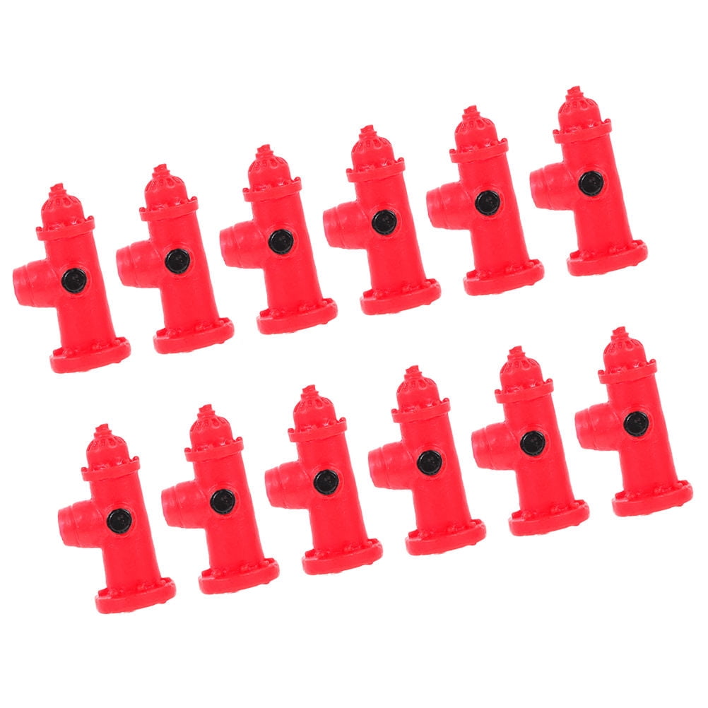 ibasenice 12Pcs Resin Fire Hydrant Model Multicolor Decorative Street ...