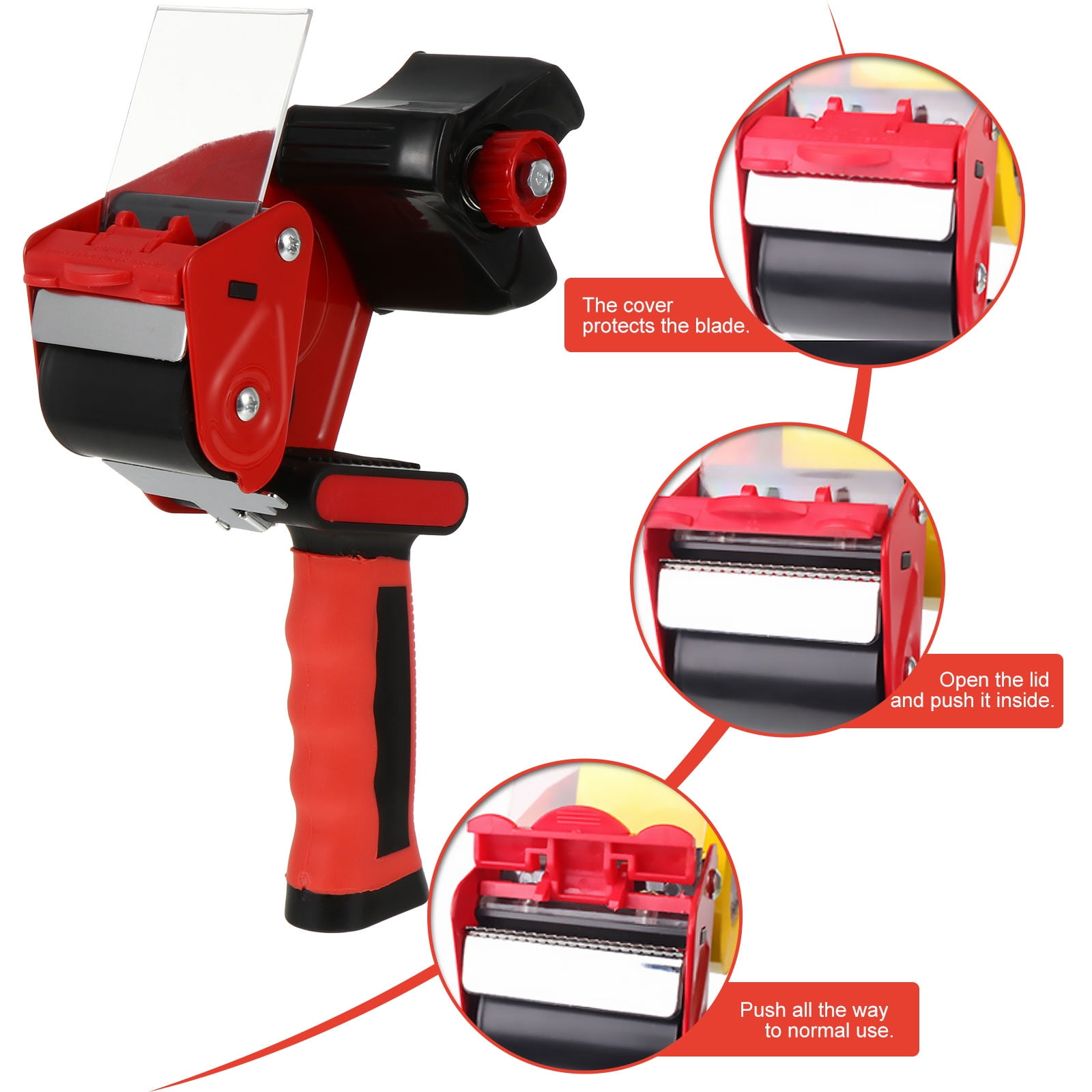 ibasenice Red Handheld Tape Cutter for Warehouse Packaging, Shipping ...