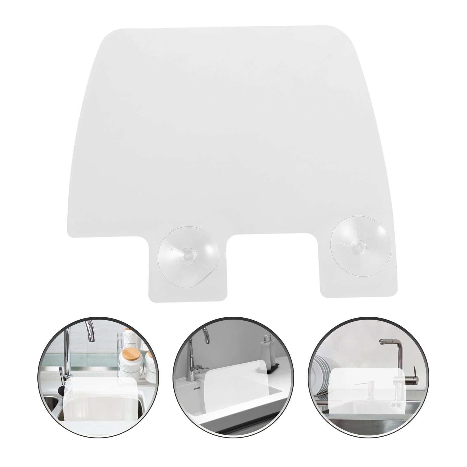 ibasenice 2Pcs Minimalist Sink Splash Screen Plastic Transparent Baffle ...