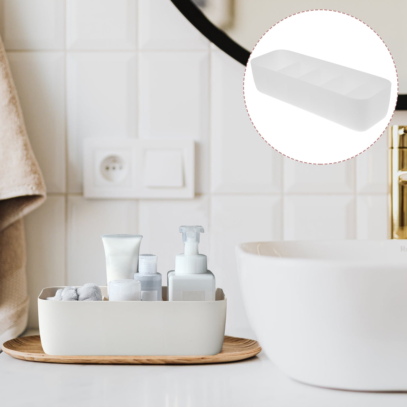 ibasenice 2Set Plastic Storage Cabinet White Drawer Organizer for Socks ...