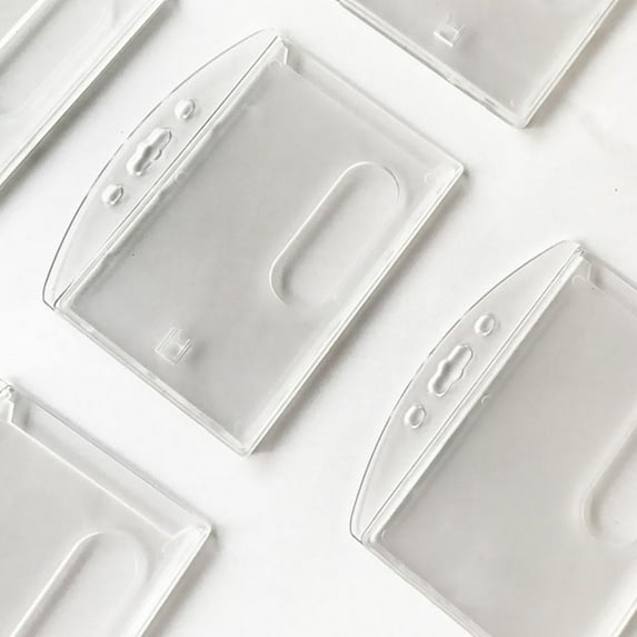 ibasenice 2Set Professional ID Card Holders Clear Badge Protector for ...