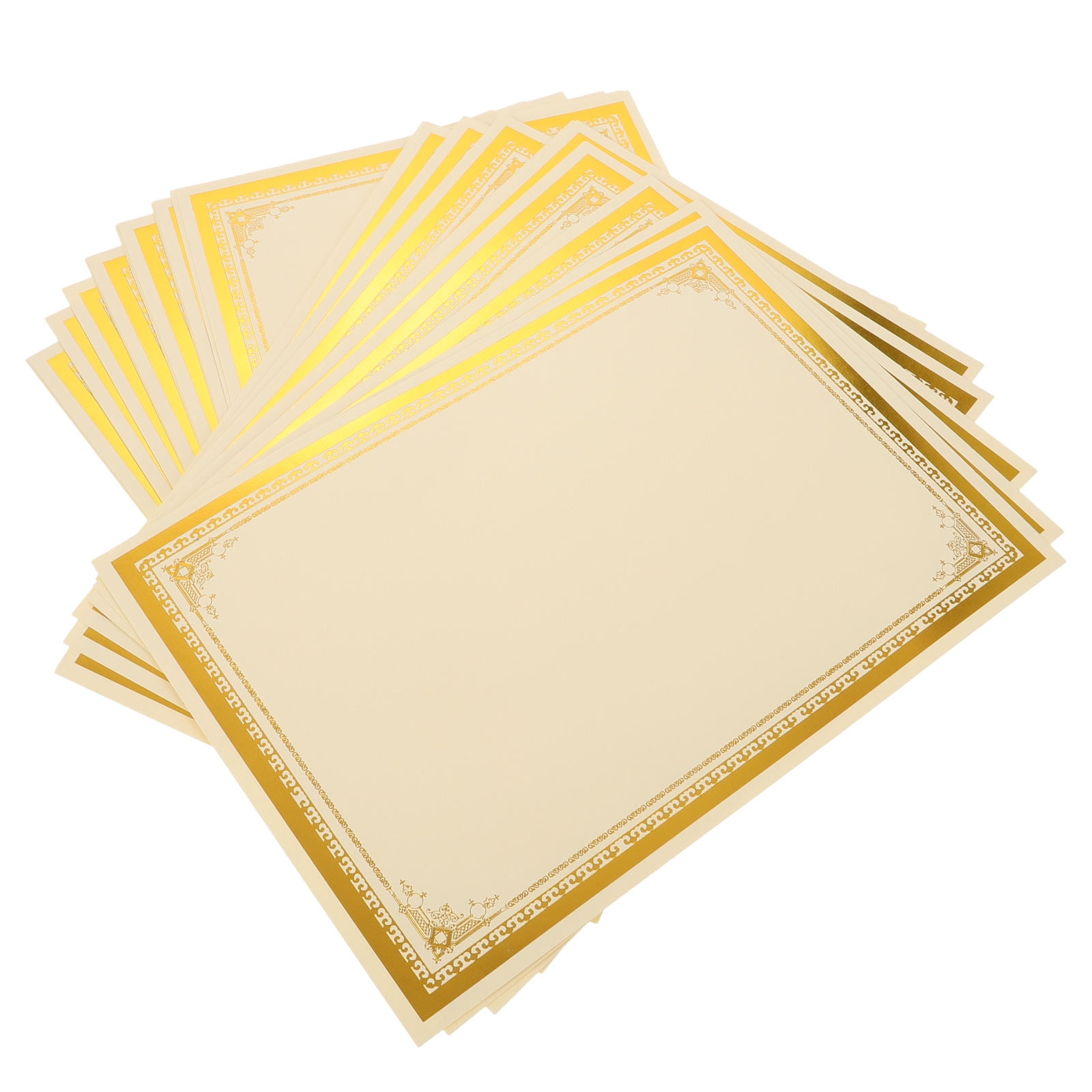 ibasenice 30Pcs A4 Award Certificate Paper Gold Foil for Office School ...