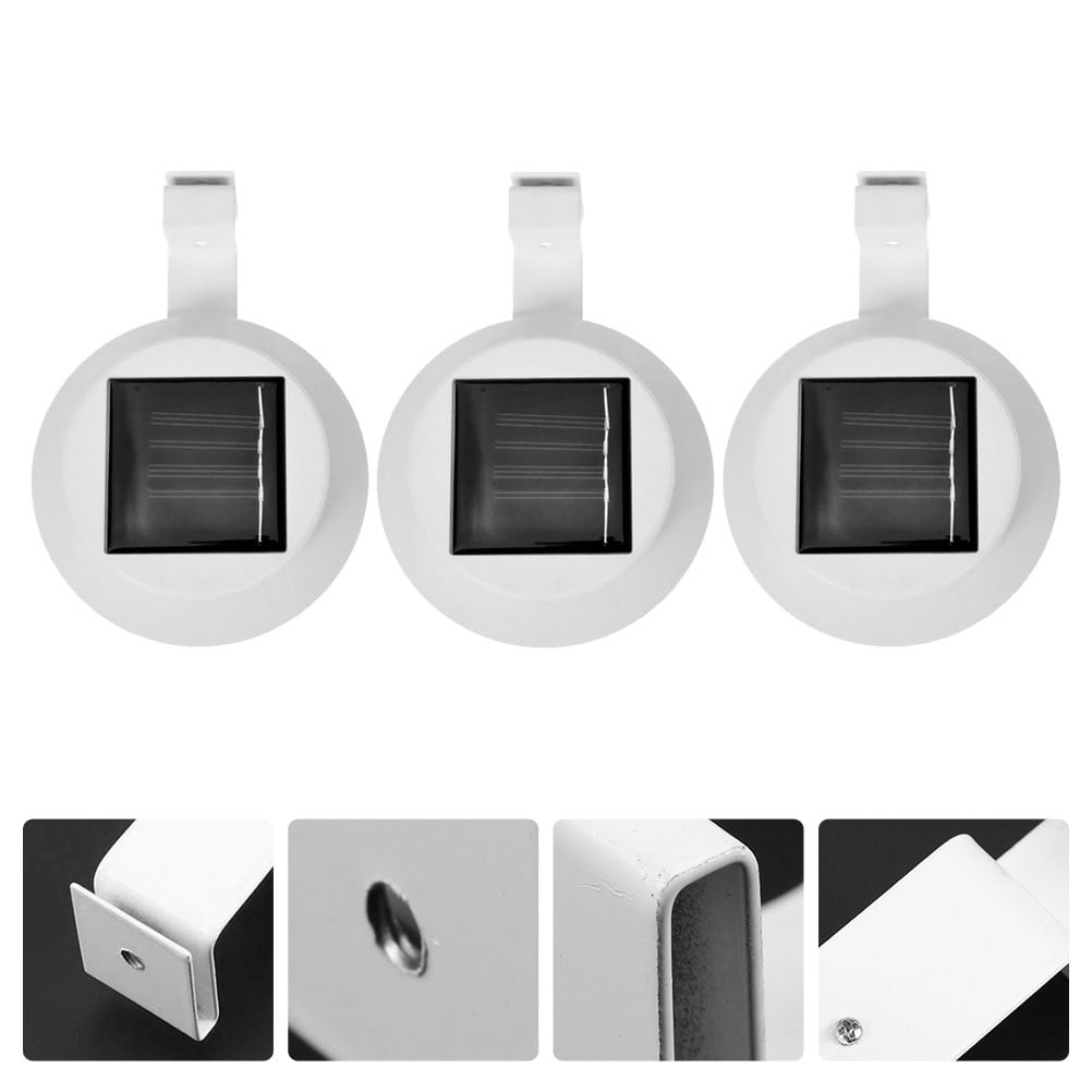 ibasenice 3Pcs Solar Powered Gutter Light Plastic Waterproof for ...