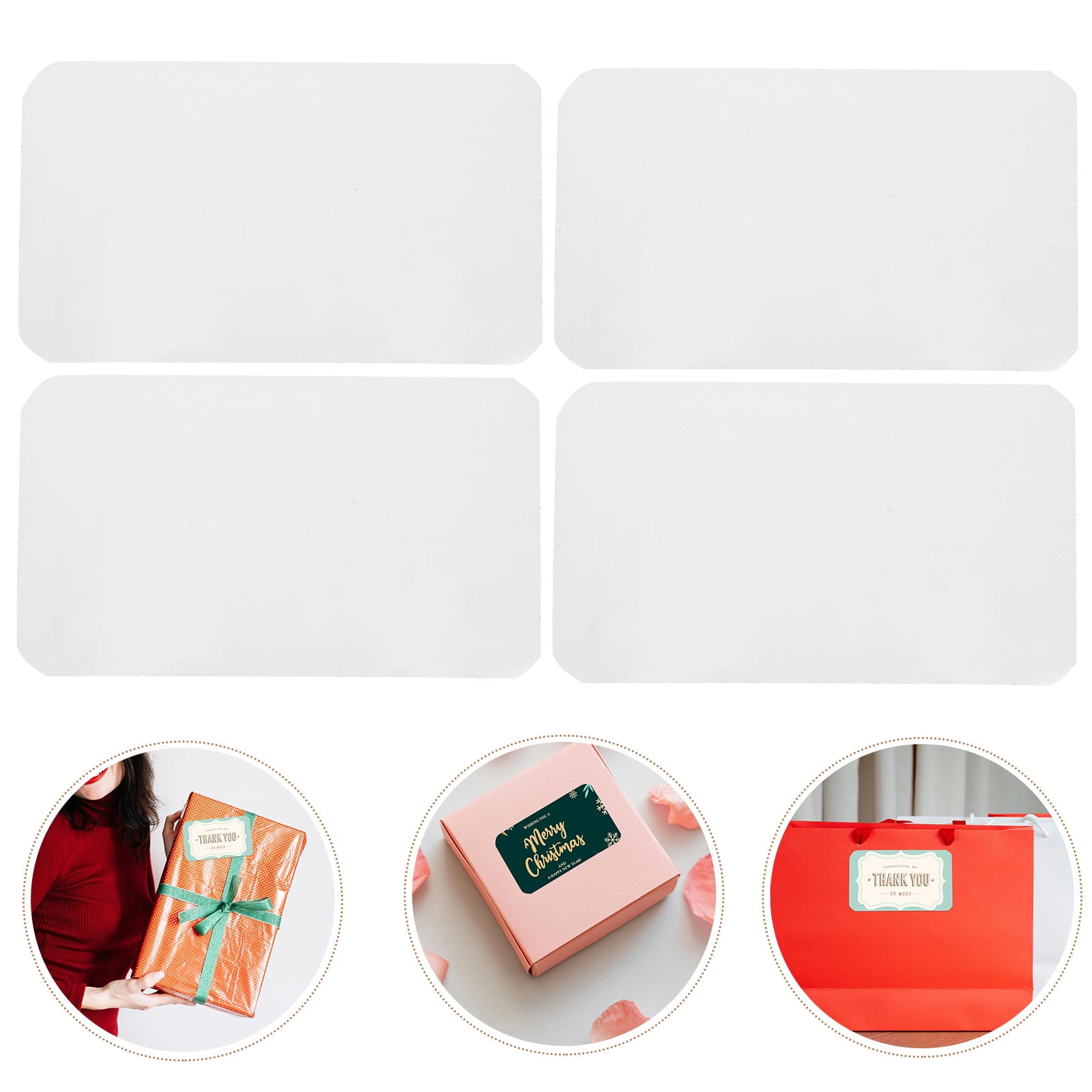 ibasenice 50Pcs White Blank Heat Transfer Sticker Adhesive for ...