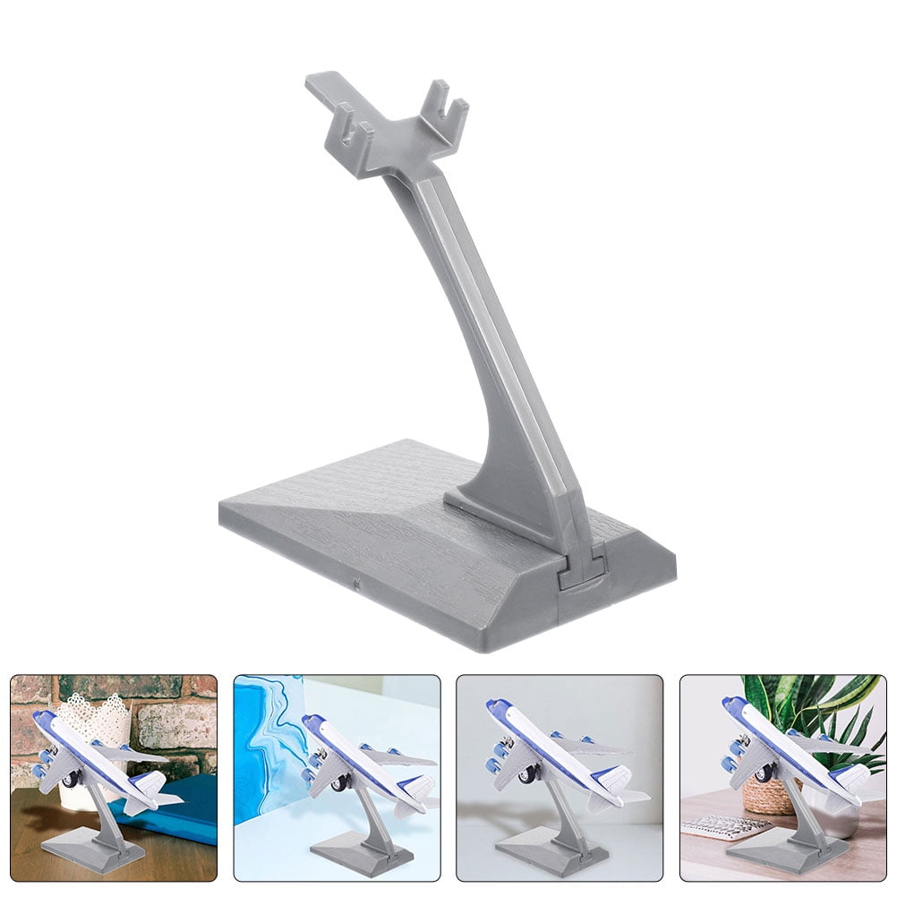 ibasenice 6Pcs Aircraft Display Stand Grey Plastic Angle Adjustment for ...