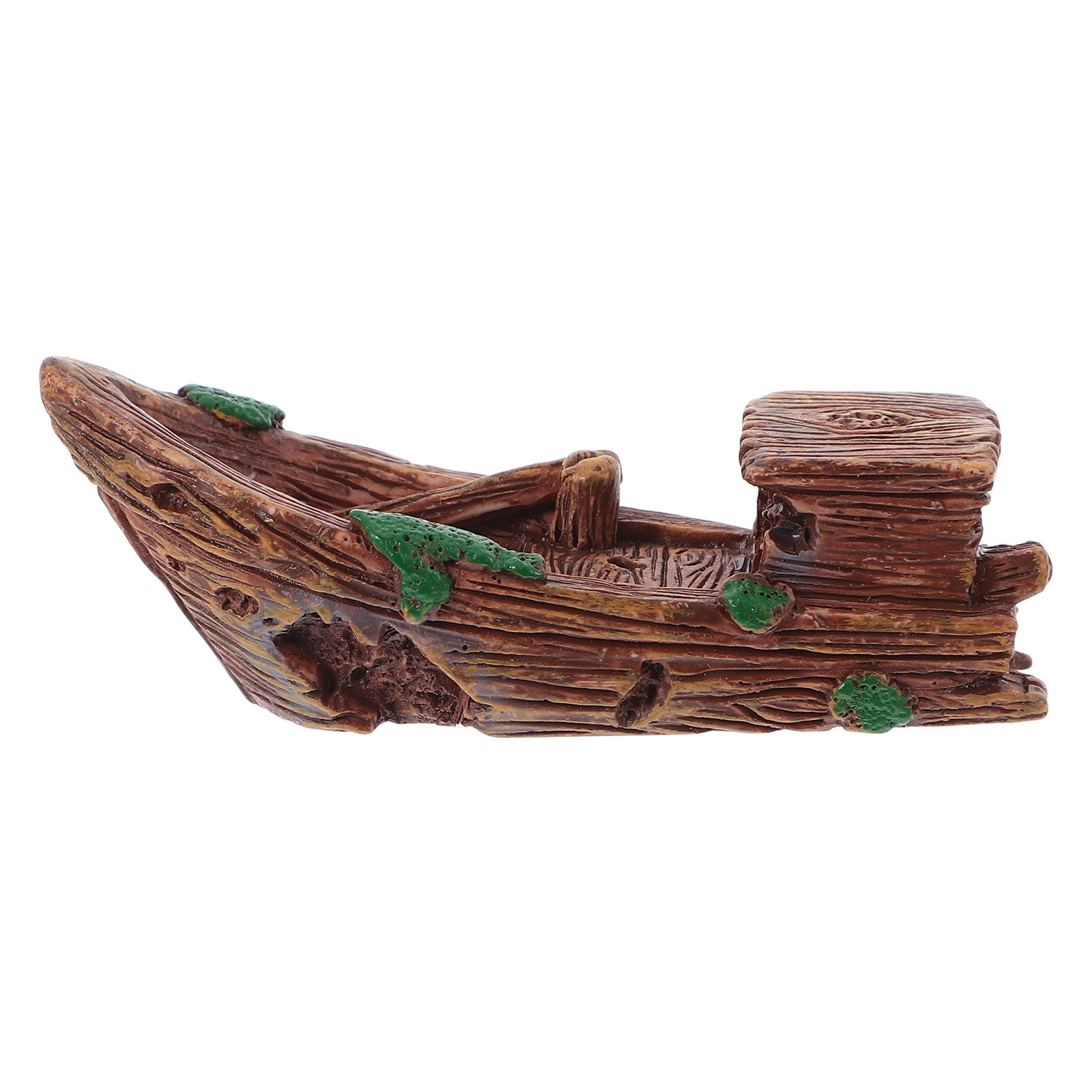 ibasenice Fish Tank Decor Resin Boat Figurine Multi Aquarium ...