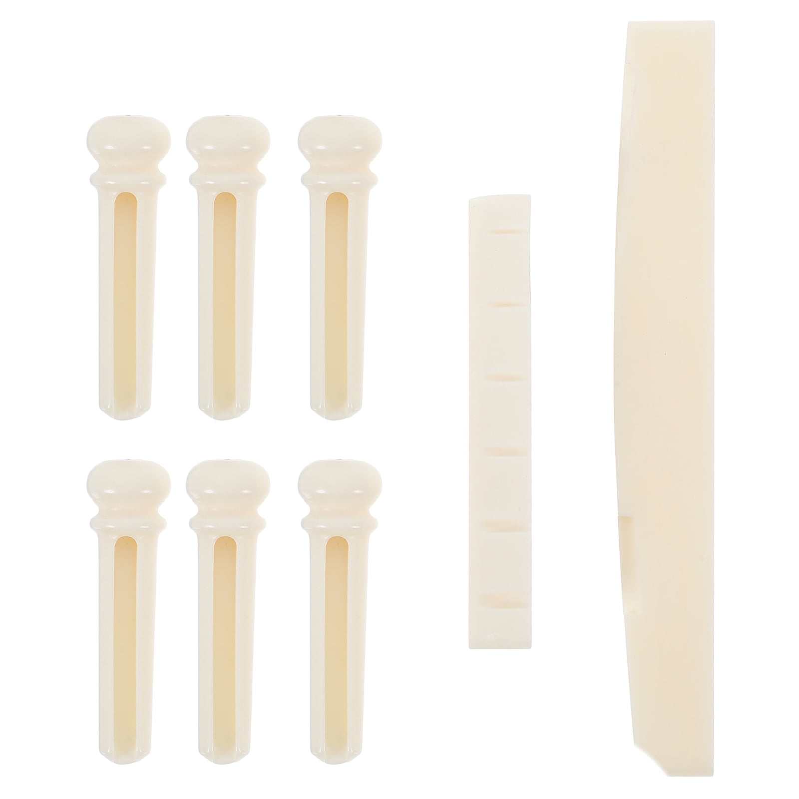 ibasenice Guitar Bridge Saddle and Nut Set with Ox Bone Material for ...