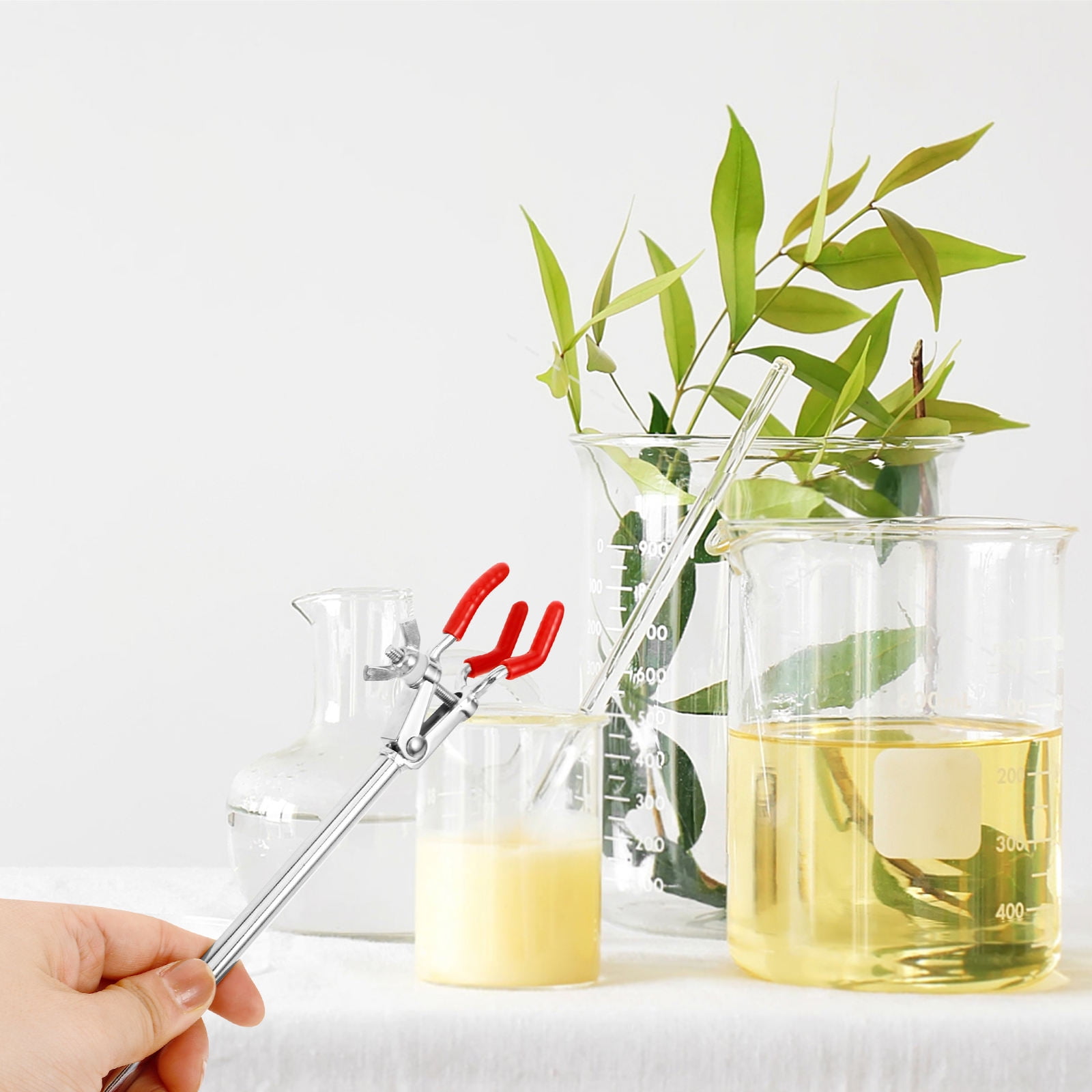 ibasenice Laboratory Flask Clamp Test Tube Holder Clip 3 Prong ...