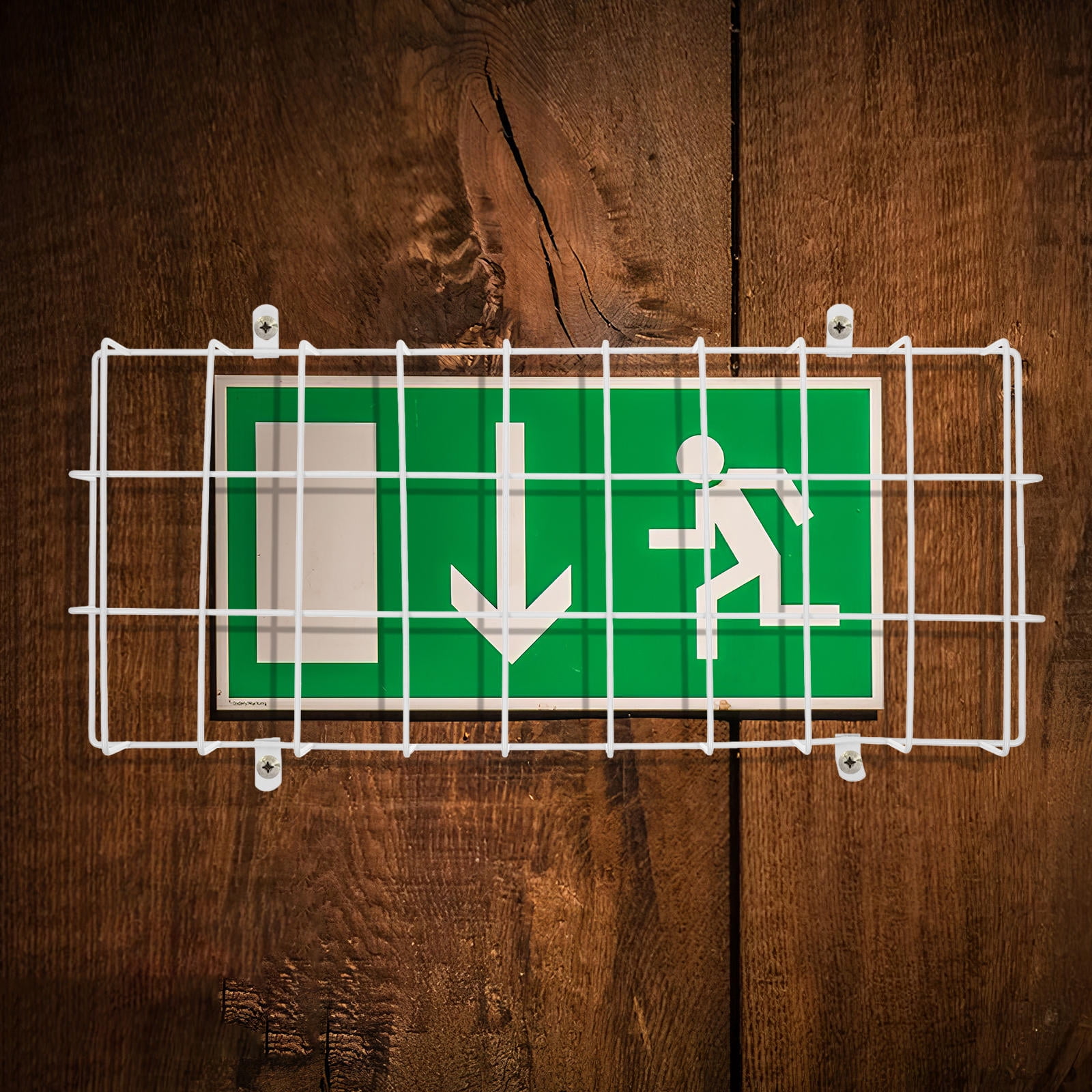 ibasenice Minimalist Design Exit Cage Protector Exit Sign Cage Guard ...