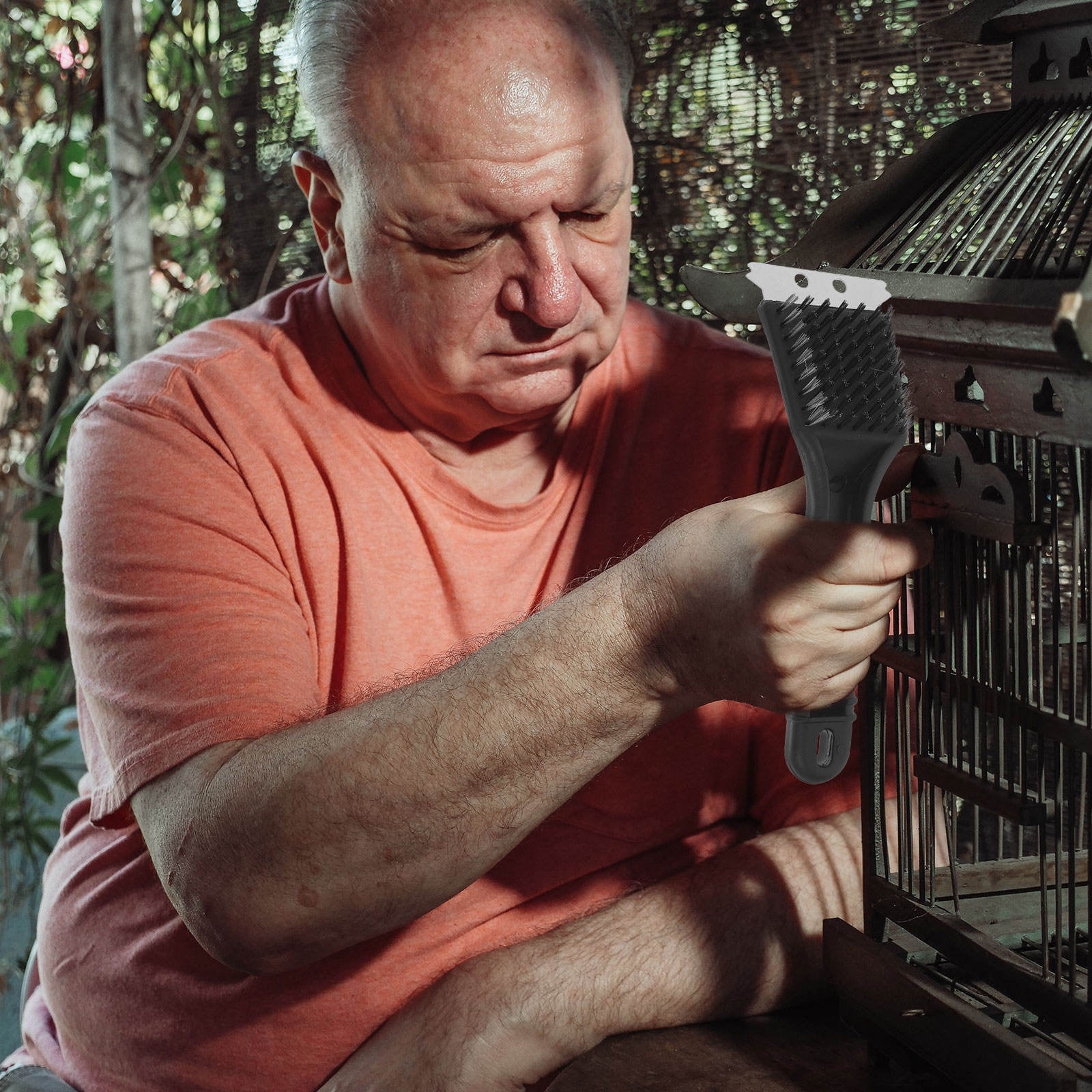 ibasenice Bird Cage Cleaner Bird Cage Brush ABS for Small Animal Cage ...