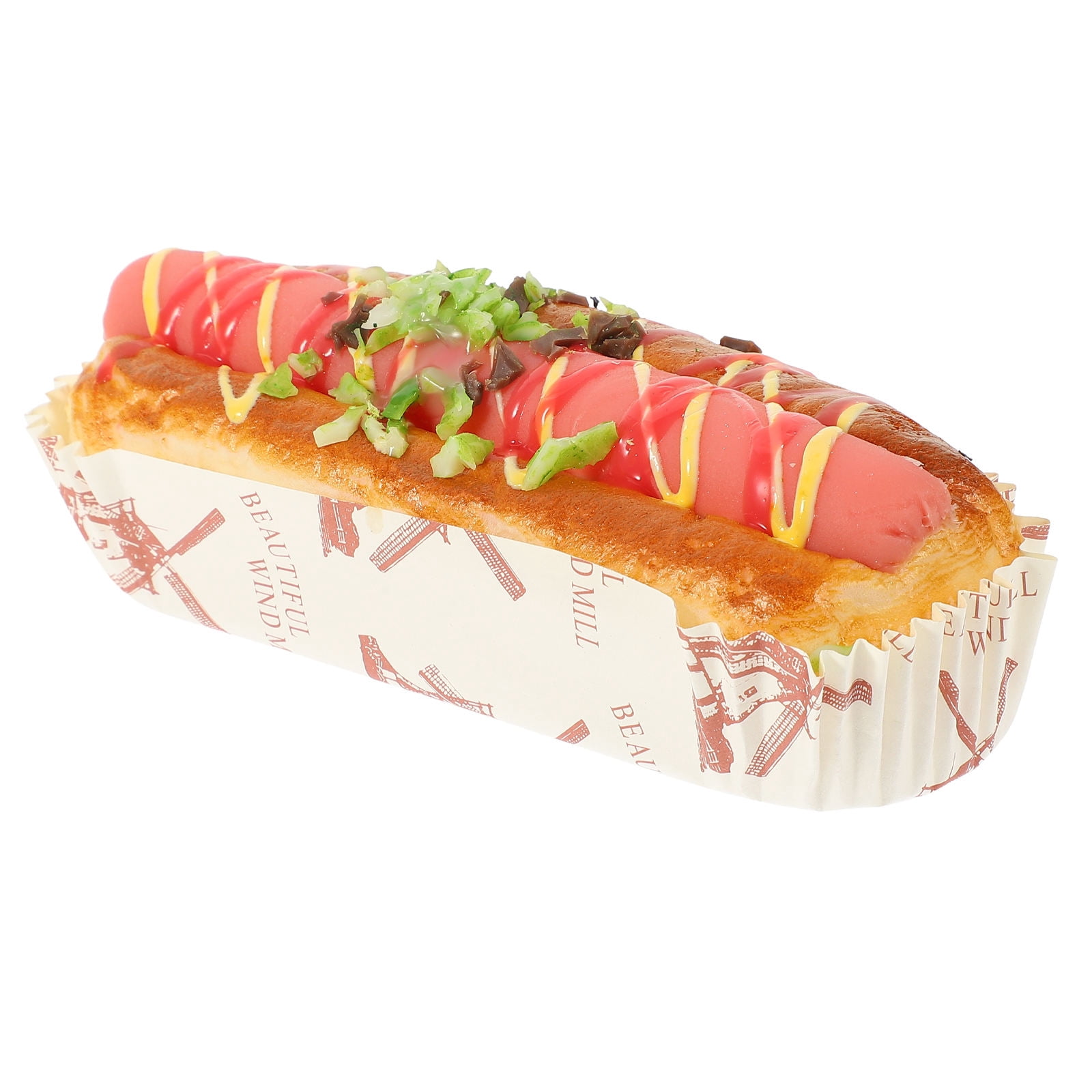 ibasenice Realistic Food Bread Model Simulation Food Crafts PU Orange ...