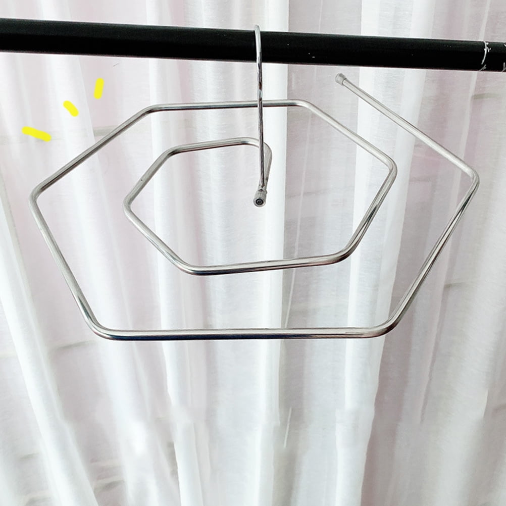 ibasenice Sheets Drying Rack Silver Spiral Hanger for Household Use ...