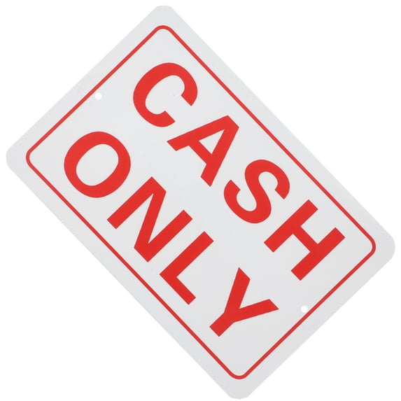 ibasenice Cash Accepted Sign for Business Sign White PVC 1Pcs - Walmart.com