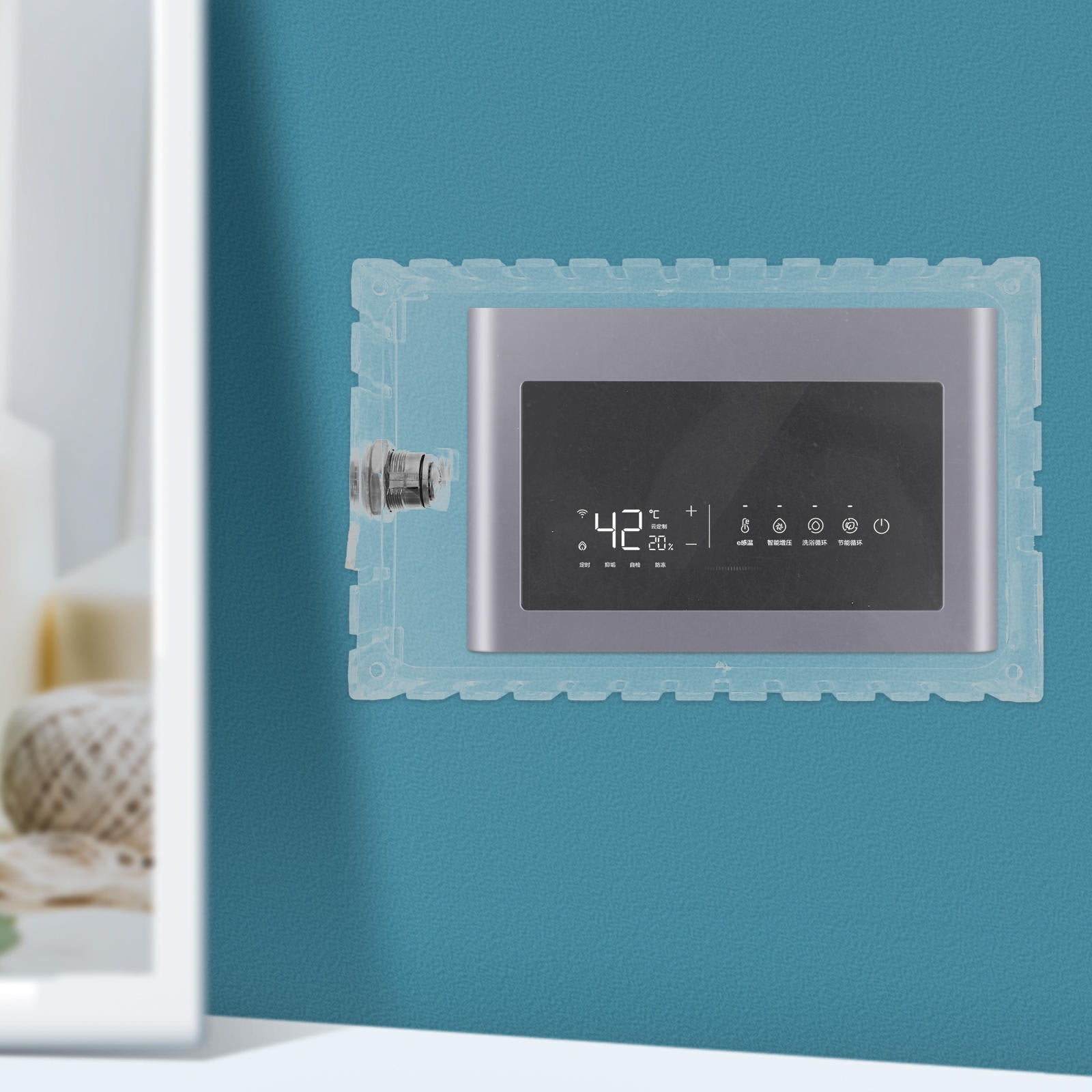 ibasenice Transparent Lockable Thermostat Cover for Home Security and ...