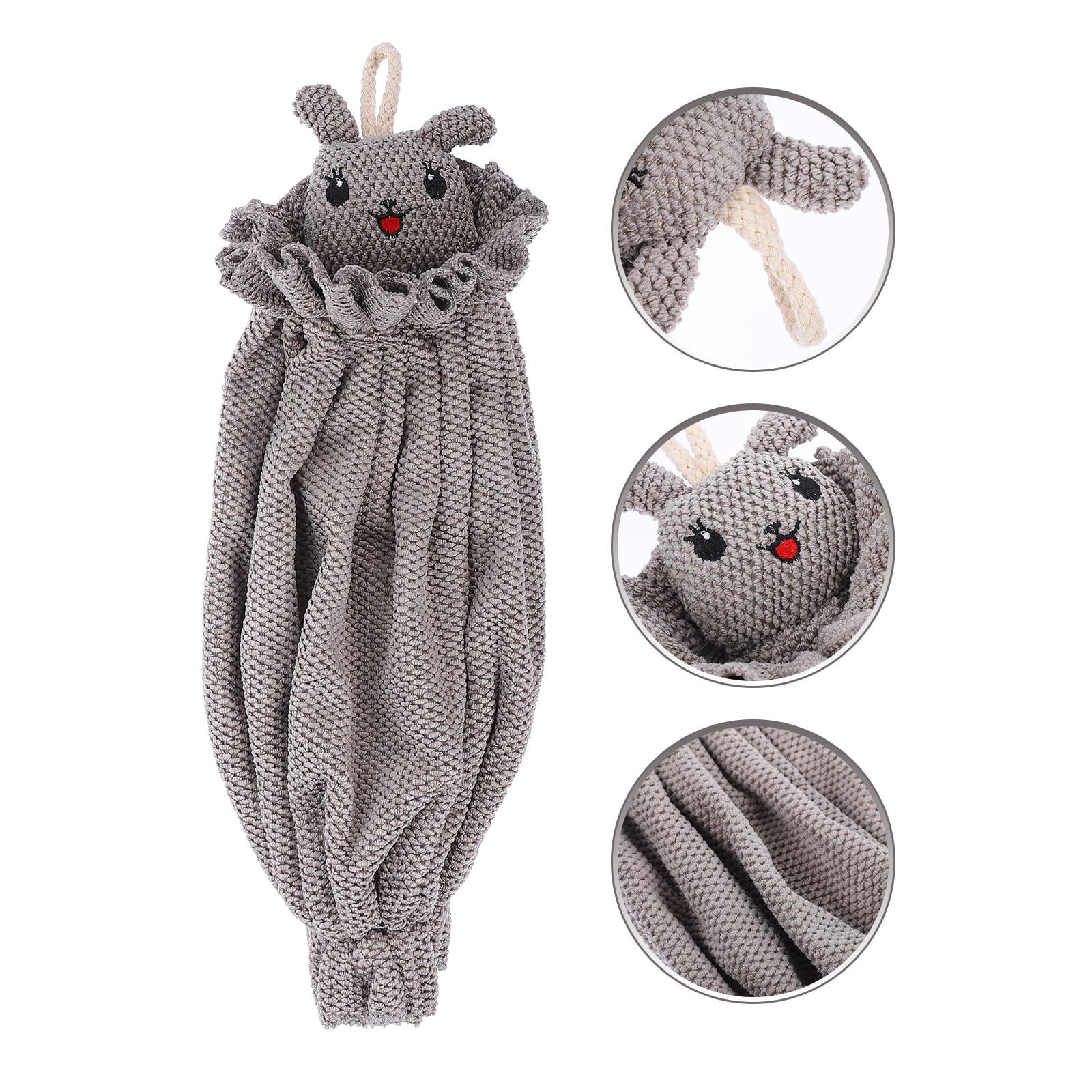 ibasenice Grey Wall Mount Trash Bag Holder for Kitchen Hanging Storage ...