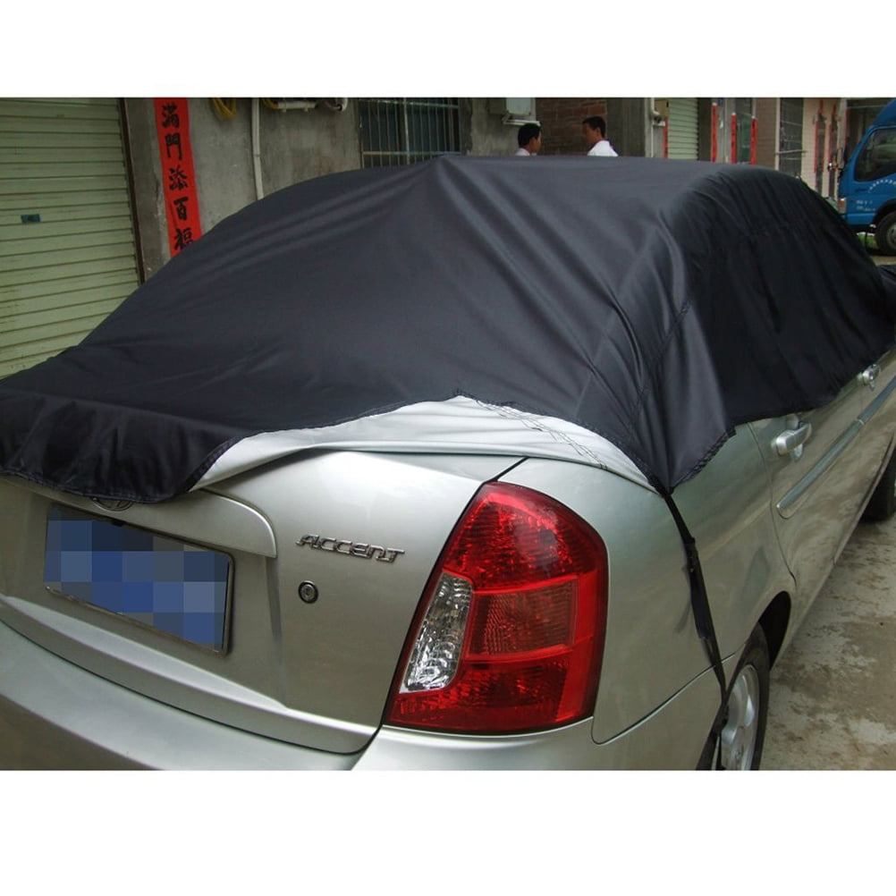 ibasenice Black Half Car Cover Protector with Waterproof Uv Sunshade ...