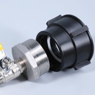 275-330 Gallon IBC Tote Hose Adapter Valve,2"S60 x 6 Coarse Thread ...