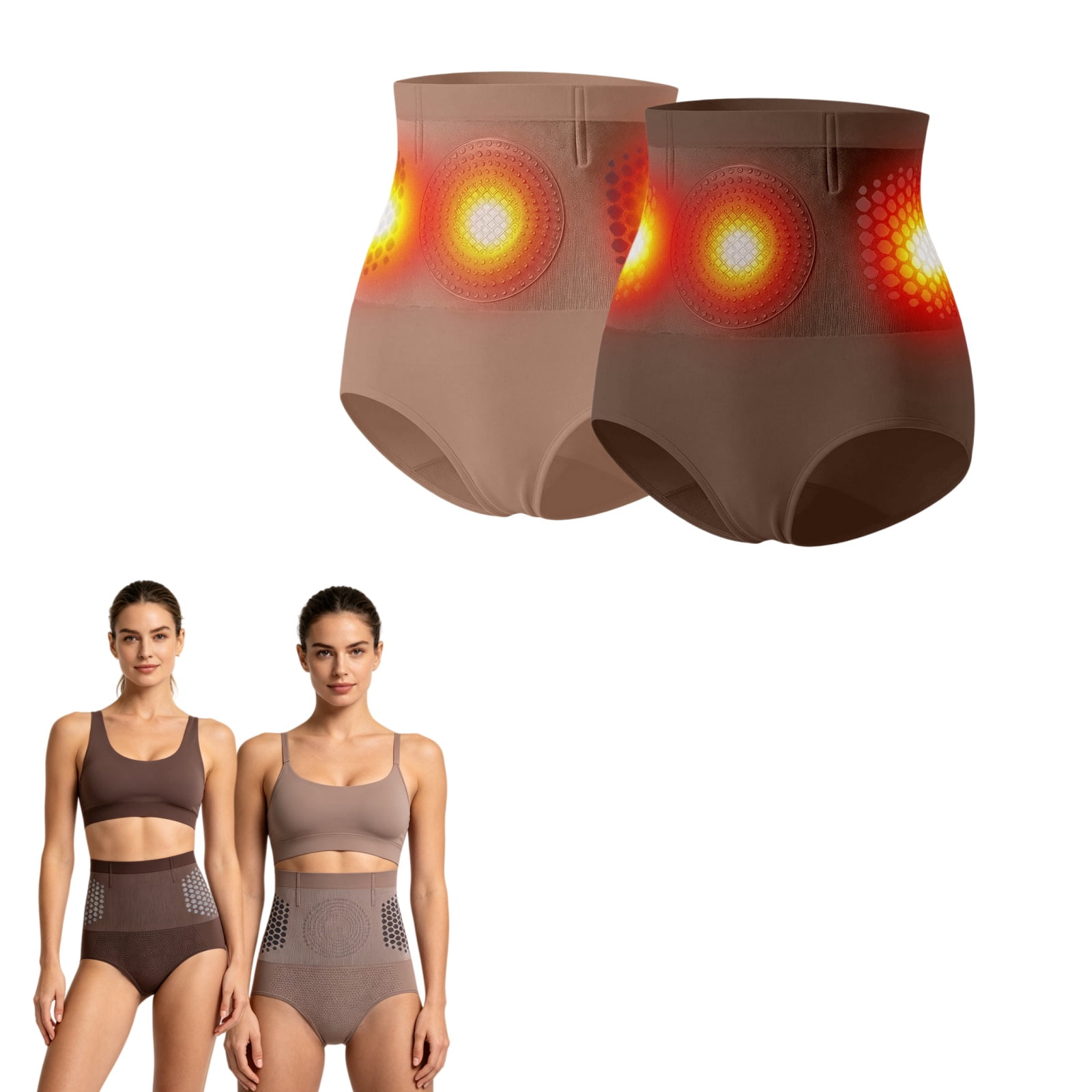 ibiyaun 2PCS Thermogenic Sculpting Shorts Underwear Shorts, 4-In-1 ...