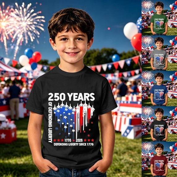 ibiyuan 250th Anniversary Usa Shirt America 250 Flag Boys T Shirts 1776 ...