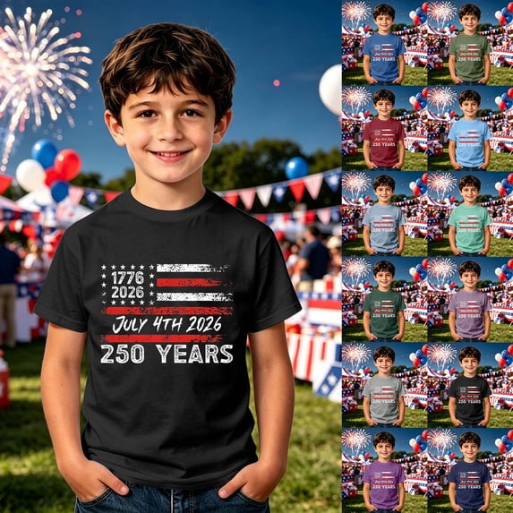 ibiyuan 250th Anniversary Usa Shirt America 250 Girls Shirts 4th July ...