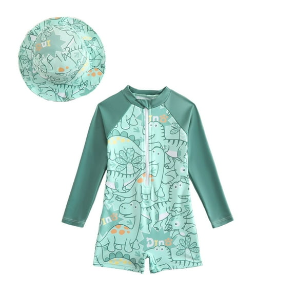 ibiyuan Baby Boy Bathing Suit Boys Long Sleeve Rash Guard Swimwear With ...
