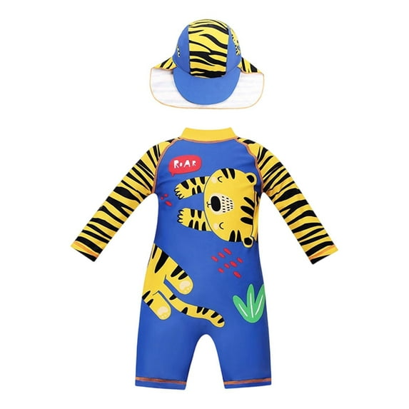 ibiyuan Baby Swimming Suit Boys Swimwear With Hat Summer Beach Outfit ...