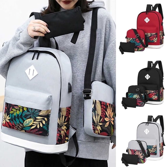 ibiyuan Backpack Set for School Unisex Lightweight Bookbag Set with ...