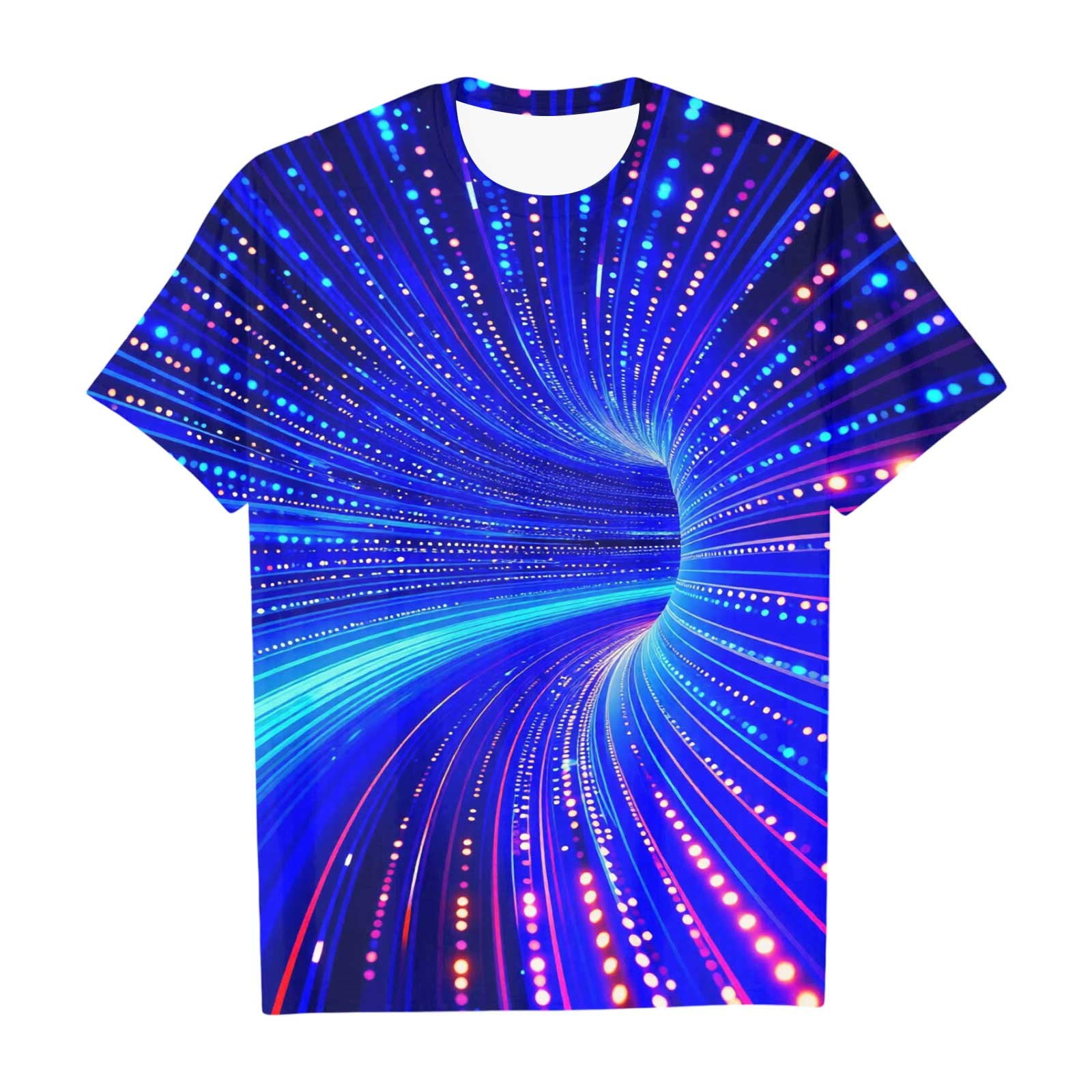 ibiyuan Boy Shirts,Cool Colorful Graphic Print Short Sleeve Crewneck T ...