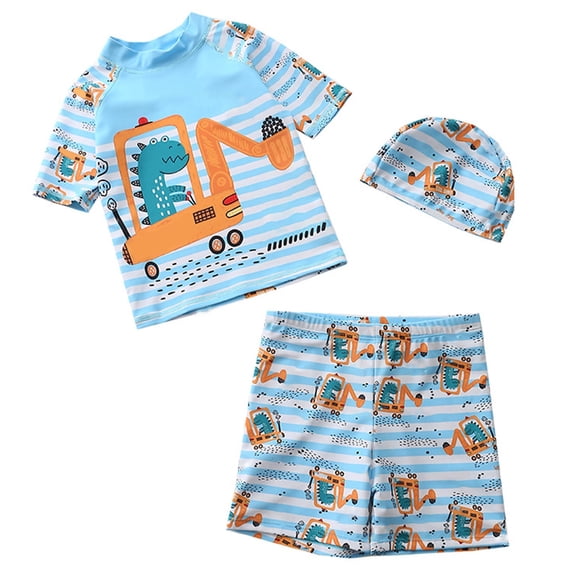 ibiyuan Boys Rash Guard Sets Boys Swim Trunks Rash Guard Swimwear UPF ...