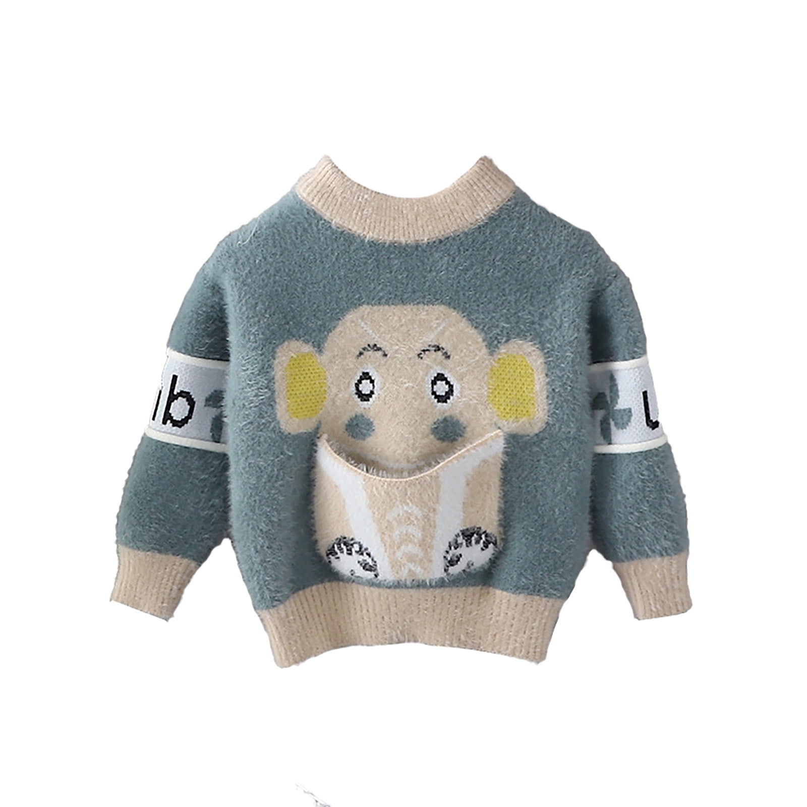 ibiyuan Boys Sweaters Long Sleeve Cartoon Pullover Sweatshirt for ...