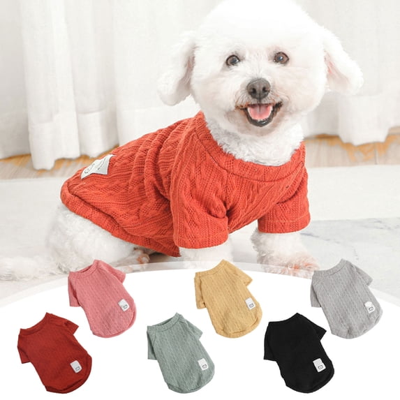 ibiyuan Dog Sweaters for Small Dogs Girl Boy Winter Clothes Warm Soft ...