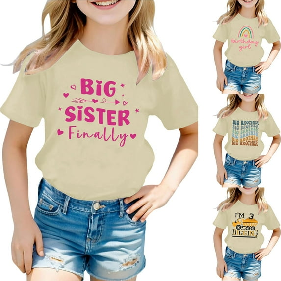 ibiyuan Girls Shirts,Boys Short Sleeve T Shirt Casual Round Neck ...