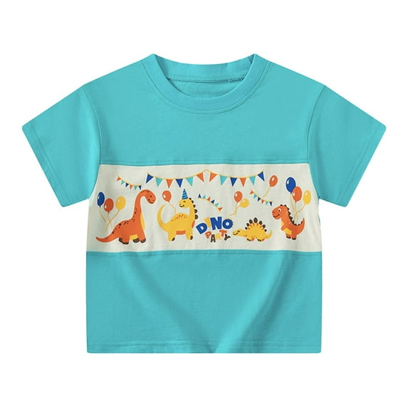 ibiyuan Girls T Shirt,Children's Short Sleeve T Shirts Cartoon Dinosaur ...