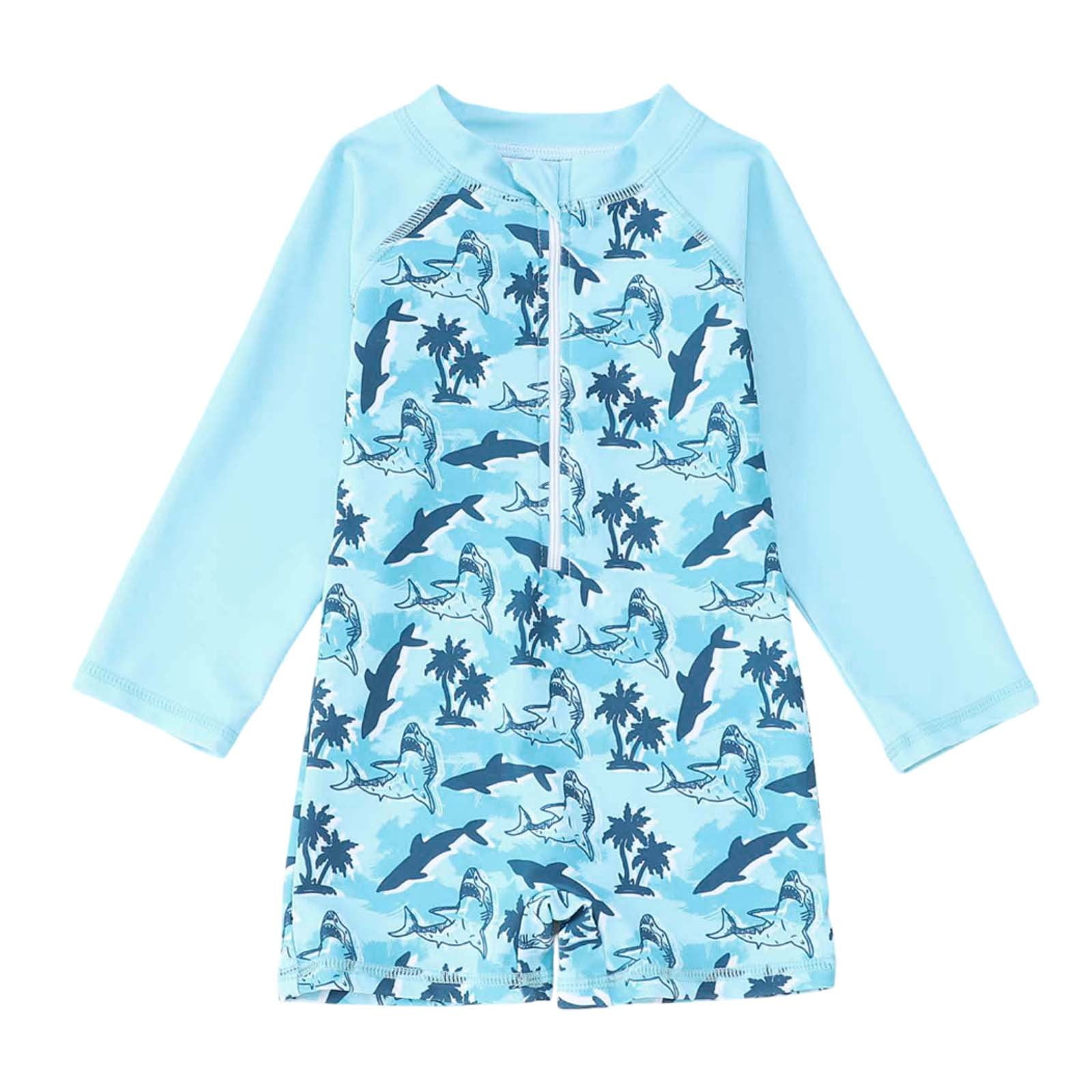 ibiyuan Kids Swimsuits Boys 6-7 Boys Swimwear Long Sleeve Rash Guard ...