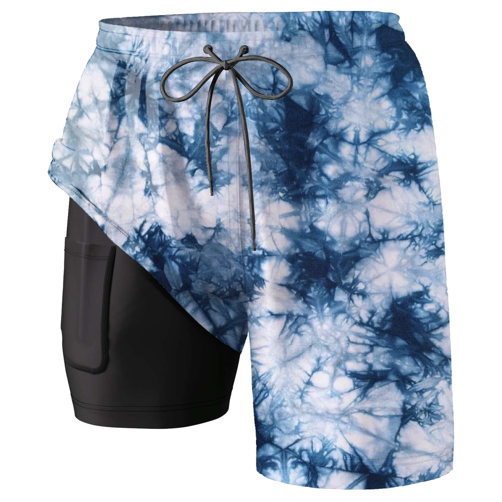 ibiyuan Men's Swim Trunks with Compression Liner Quick Dry Mens Bathing ...