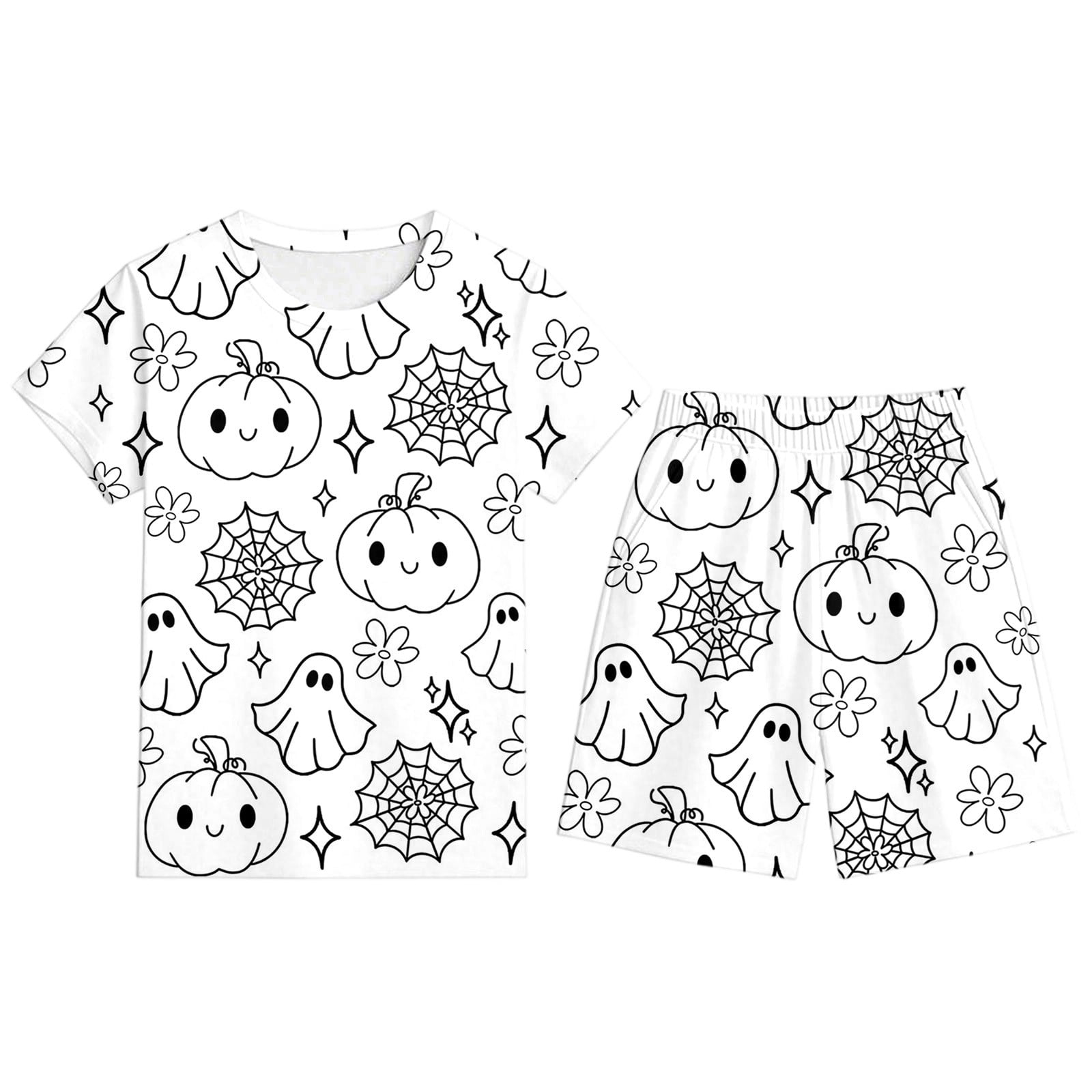 ibiyuan Pajamas Back to School Fashion Kids Pajama Set Short Sleeve ...