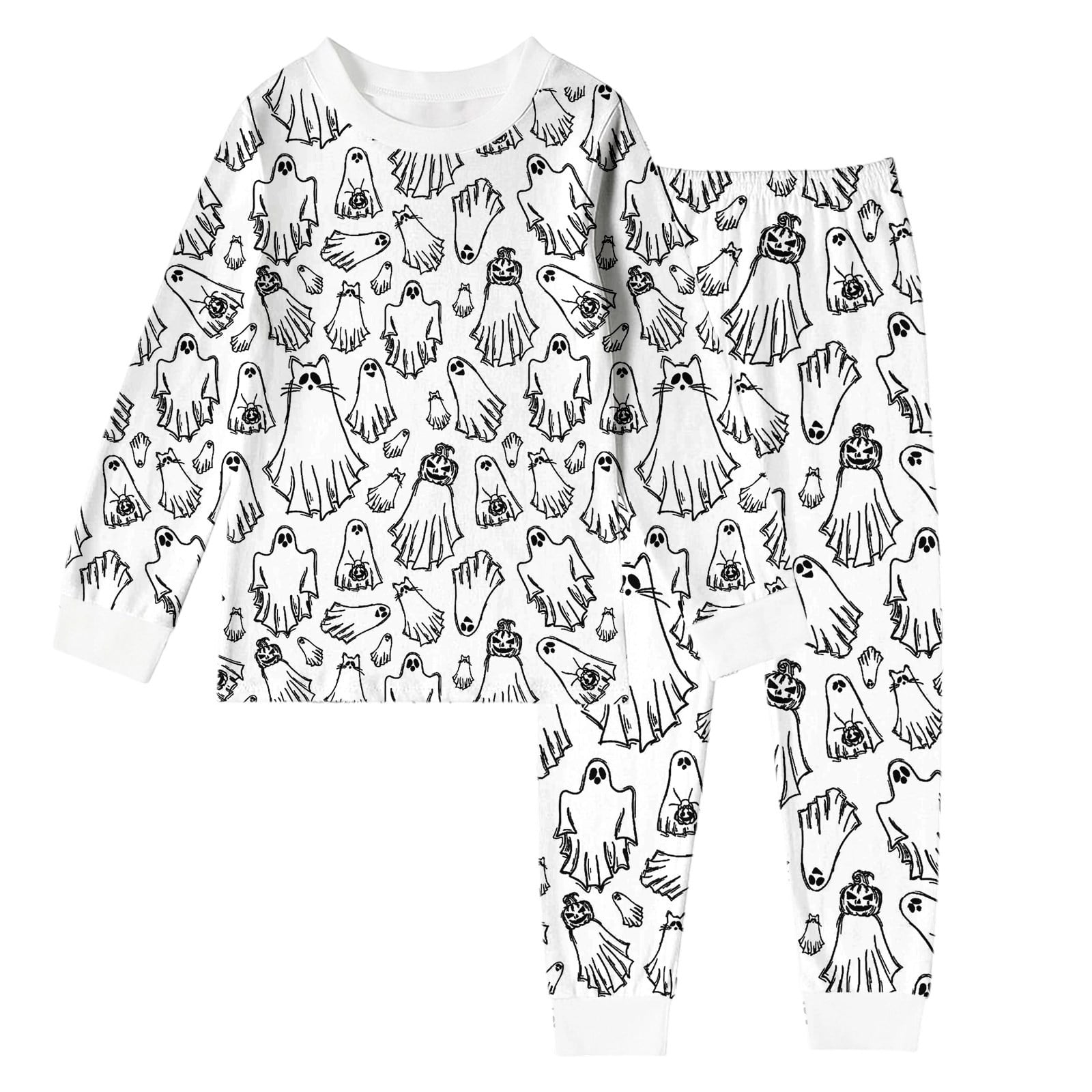 ibiyuan Pajamas Girls Back to School Clothes Boys Halloween Pajama Set ...