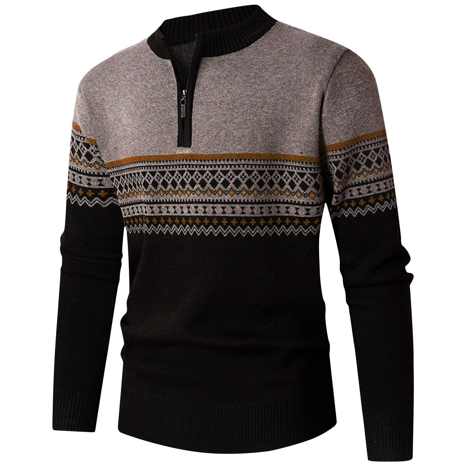 ibuvkizy Fall Sweaters for Men!Men's Winter Ethnic Style Printed Design ...
