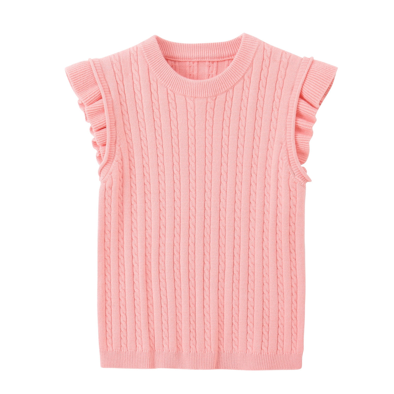 ibuvkizy Girls Sweater Vest Clearance!Sleeveless Round Neck Lace ...