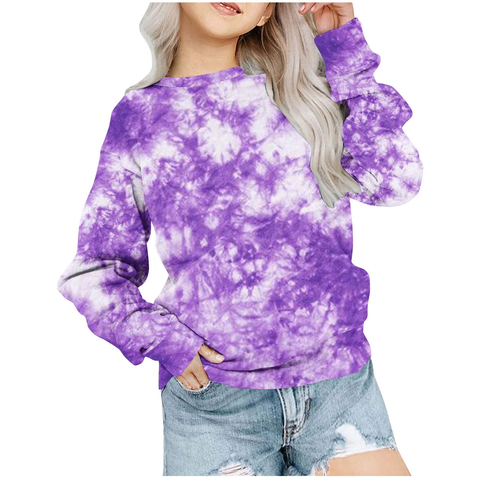 ibuvkizy Girls Sweatshirt Clearance!Graphic Sweatshirts for Teen Girls ...