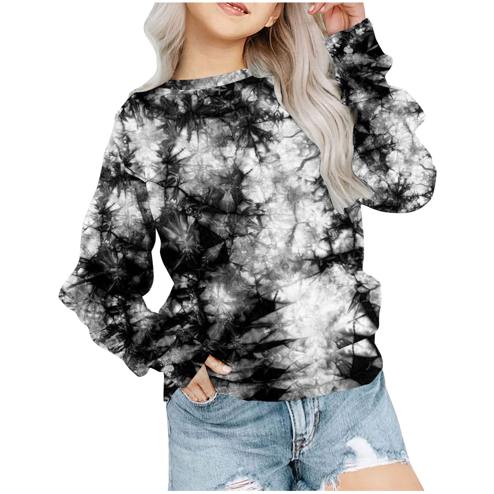 ibuvkizy Girls Sweatshirt Clearance!Graphic Sweatshirts for Teen Girls ...