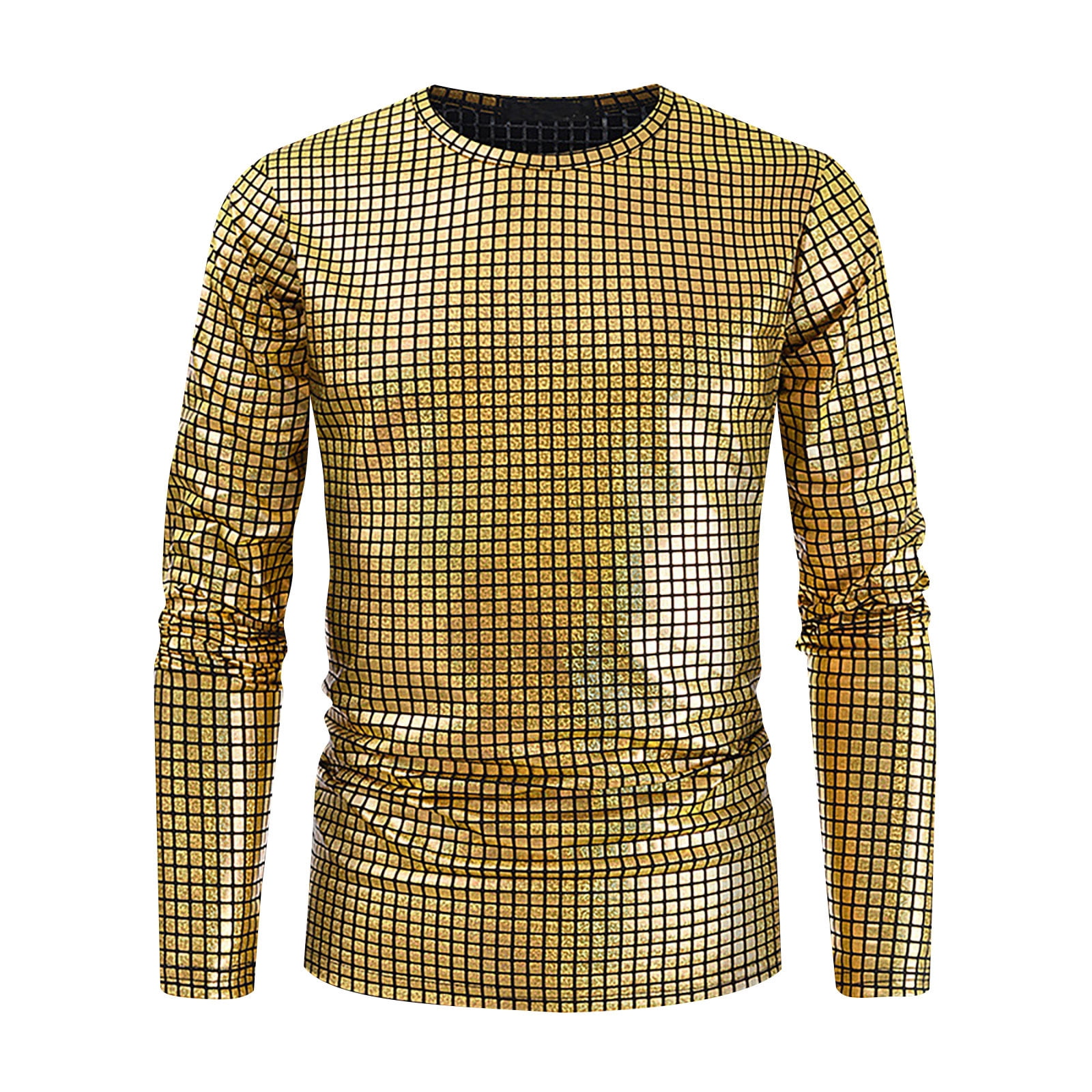 ibuvkizy Mens T-Shirts Clearance Long Sleeve Roud Neck Men's Fashion ...