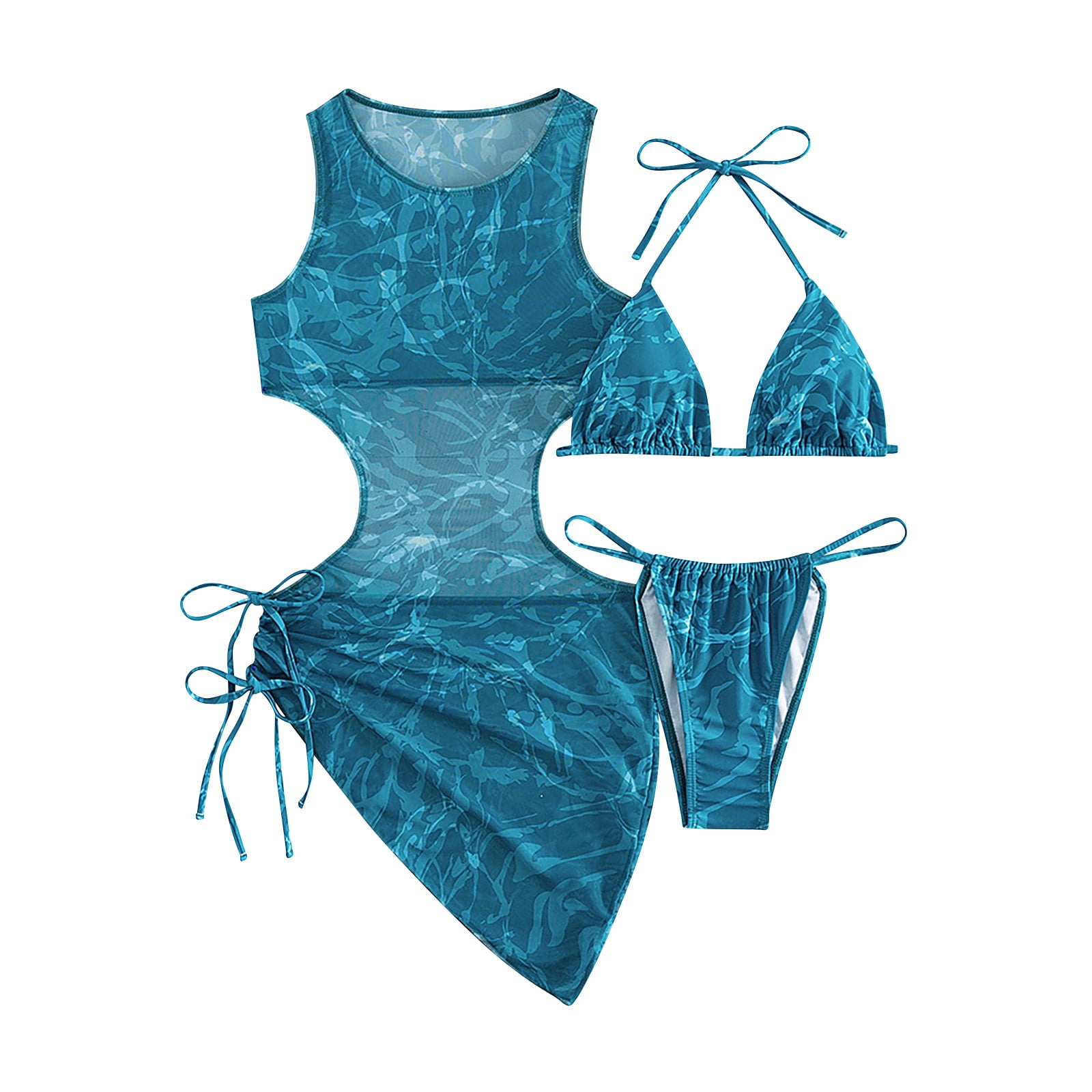 ibuvkizy Women Bikini Swim Top Tankinis Swimsuits for Women,Sexy Print ...