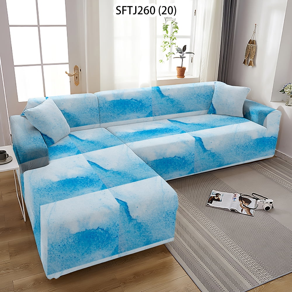 ic Effect Color Oil Painting Beauty Sofs Covers Corner Shaped Chaise ...