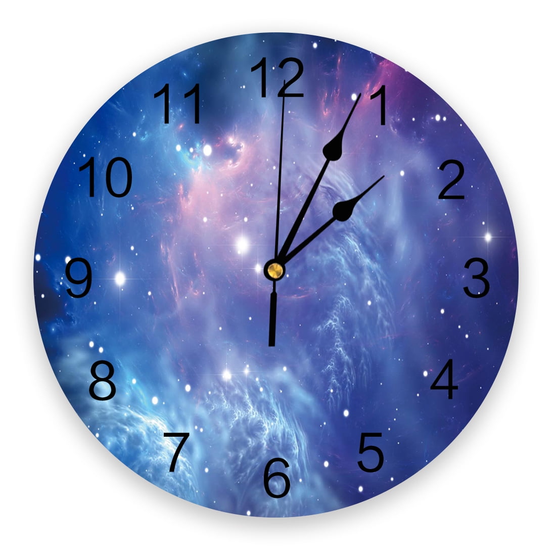 ic Milky Way Stars Starry Sky Modern Wall Clock For Home Office Wall ...