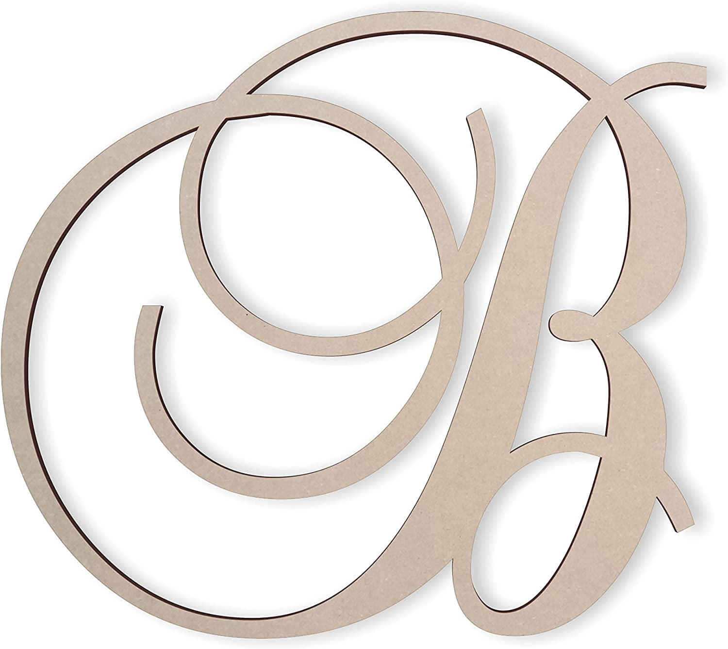 ica Wooden Letter D, Wooden Wall Hanging, Large Wooden Letters, Cursive ...