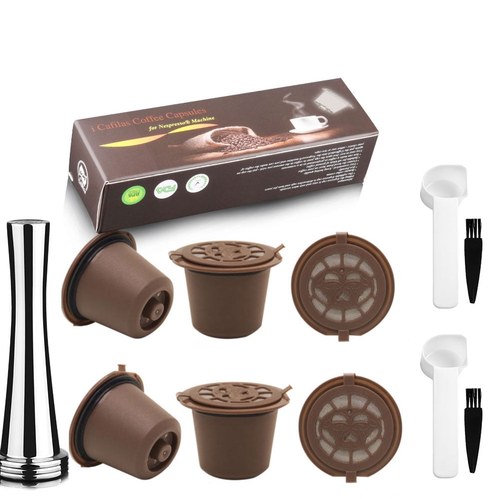 icafilas Reusable Coffee Capsule for Nespresso Machine with Stainless ...