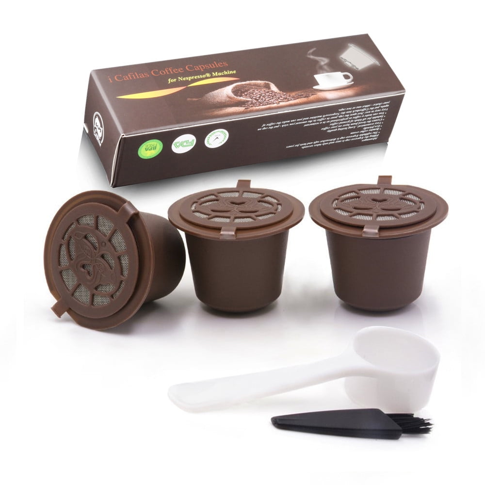 icafilas Reusable Coffee Capsule for Nespresso Refill Espresso Filter ...
