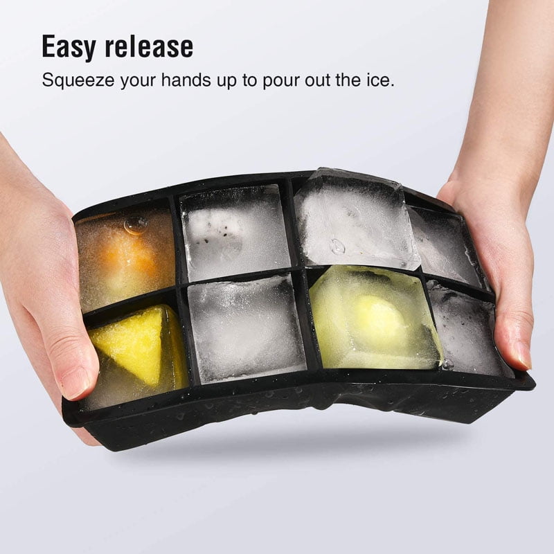 ice Cube Trays 2 Pack,Silicone ice Tray easy Release Flexible 6 ice ...